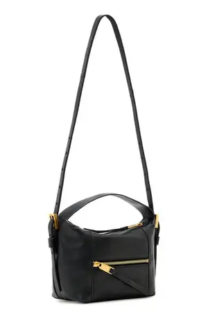 ALLSAINTS Mini Leather Crossbody Bag - Black