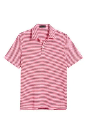 G/fore All Play Stripe Performance Golf Polo - Ruby
