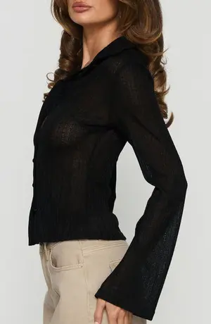 Princess Polly Sheer Knit Cardigan
