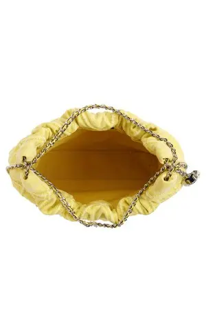 Tory Burch Mini Fleming Quilted Denim Hobo Bag - Yellow