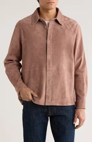 FRAME Suede Shirt Jacket