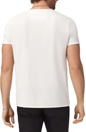 John Varvatos Skull Tiles Raw Edge Graphic T-shirt