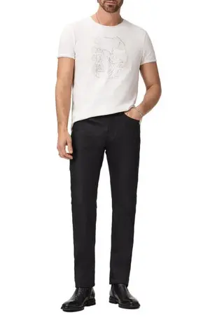 John Varvatos Skull Tiles Raw Edge Graphic T-shirt