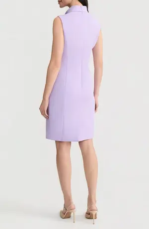 KASPER Tie Neck Sleeveless Sheath Dress