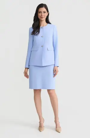 KASPER Three-button Peplum Jacket
