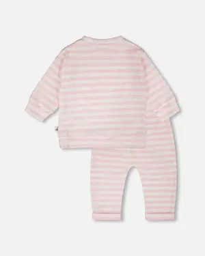 DEUX PAR DEUX Cotton Jersey Top And Pants Set