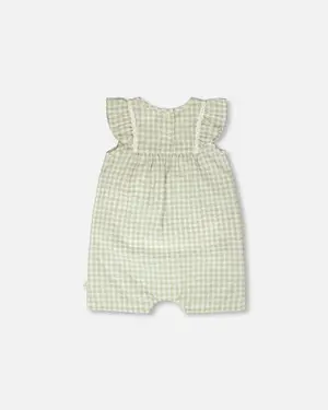 DEUX PAR DEUX Sleeveless Gingham Romper
