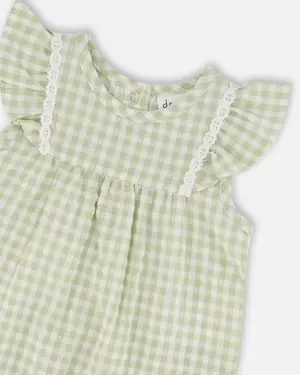 DEUX PAR DEUX Sleeveless Gingham Romper