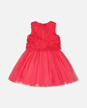 DEUX PAR DEUX Sleeveless Textured Rosette Dress