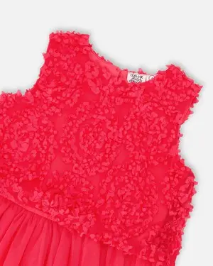 DEUX PAR DEUX Sleeveless Textured Rosette Dress
