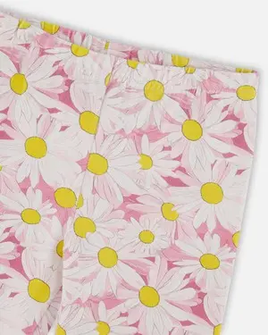 DEUX PAR DEUX Jersey Daisies Capri Leggings