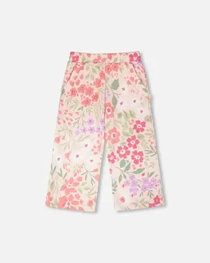 DEUX PAR DEUX Floral Print French Terry Pants