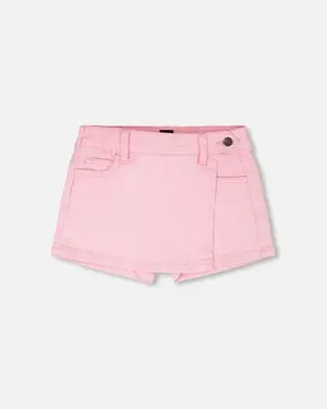 DEUX PAR DEUX Stretch Twill Skort With Pockets - Pink