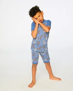 DEUX PAR DEUX Organic Cotton Dog Two-piece Pyjama Set