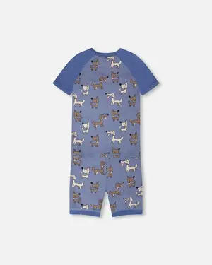DEUX PAR DEUX Organic Cotton Dog Two-piece Pyjama Set