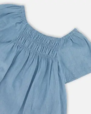 DEUX PAR DEUX Short Sleeve Chambray Top