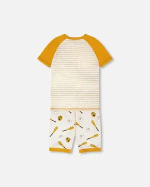 DEUX PAR DEUX Organic Cotton Baseball Two-piece Pyjama Set