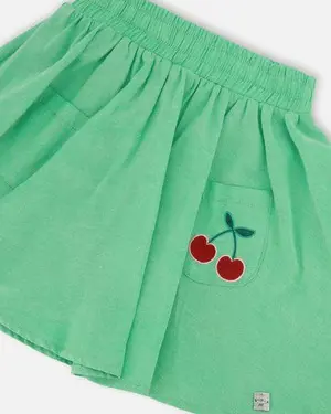 DEUX PAR DEUX Organic Cotton Blend Flared Skort