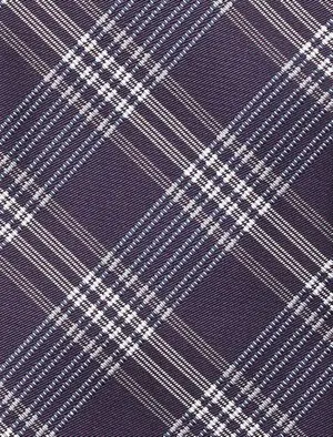 OAK HILL BY DXL Big & Tall Textured Plaid Neck Tie - Plum