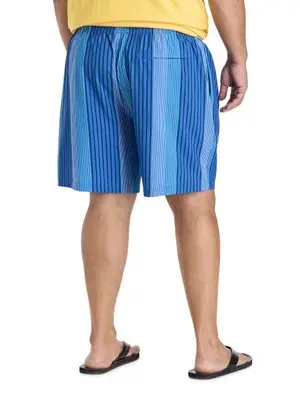 NAUTICA Big & Tall Striped Swim Trunks