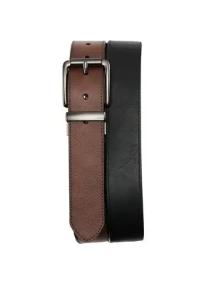 HARBOR BAY BY DXL Bridle Reversible Belt - Brown Black