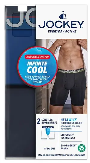 JOCKEY Big & Tall 2-pk Infinite Cool Performance Microfiber Boxer Briefs