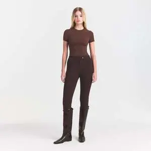 SKIMS The Essential Collection Zip Front Legging - Espresso