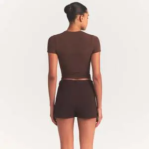 SKIMS High-waisted Mini Skort - Espresso