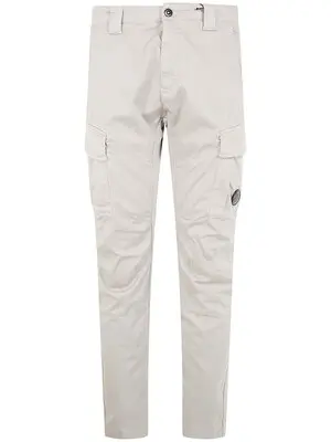 C.P. COMPANY Stretch Sateen Ergonomic Cargo Pants - Gray