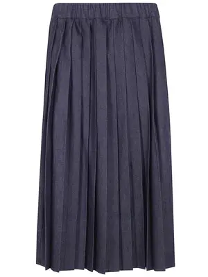 JIL SANDER Denim Midi Round Skirt