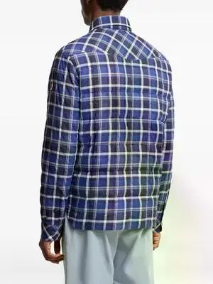 Moncler Gelt Plaid Quilted Jacket - Blue