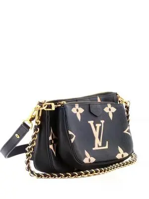 LOUIS VUITTON Multi Pochette Accessoires Bicolor Monogram Empreinte Giant Crossbody Bag