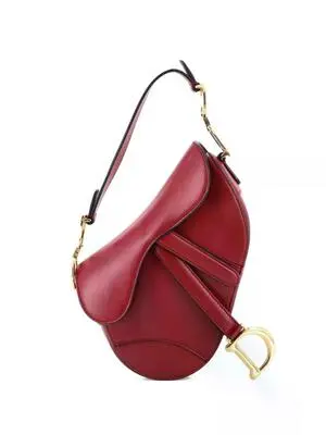 Dior Saddle Handbag Leather Mini Shoulder Bag - Red