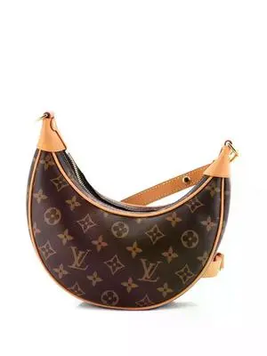 LOUIS VUITTON Loop Handbag Monogram Canvas Hobo Bag - Brown
