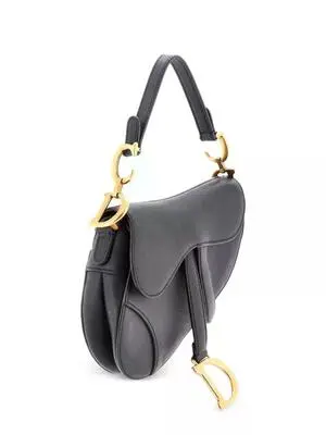 Dior Saddle Handbag Leather Mini Shoulder Bag - Black
