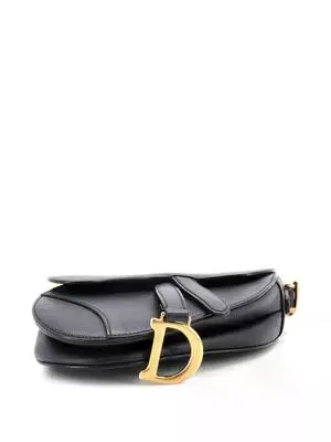 Dior Saddle Handbag Leather Mini Shoulder Bag - Black