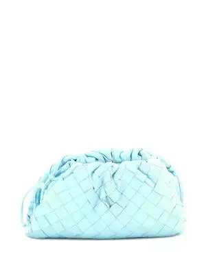 Bottega Veneta The Pouch Intrecciato Nappa Mini Crossbody Bag - Blue