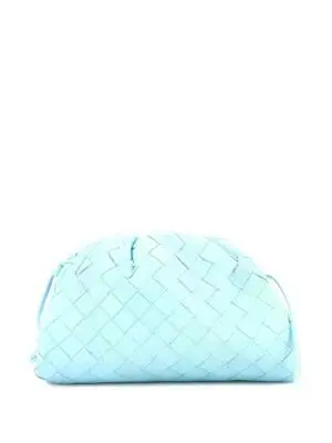 Bottega Veneta The Pouch Intrecciato Nappa Mini Crossbody Bag - Blue