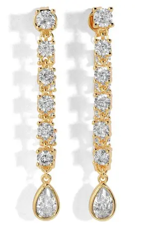 Lili Claspe Stephie Bezel Drop Earrings - Gold
