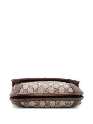 Gucci Neo Vintage Flap Messenger Gg Coated Canvas Small Crossbody Bag - Brown