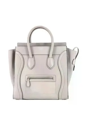 Celine Luggage Bag Mini Tote Bag Smooth Leather - Neutrals
