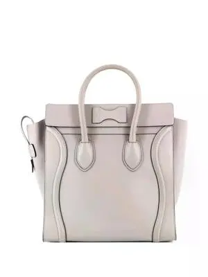 Celine Luggage Bag Mini Tote Bag Smooth Leather - Neutrals