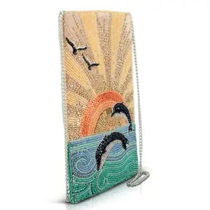 MARY FRANCES ACCESSORIES Flip For Joy Crossbody Phone Bag