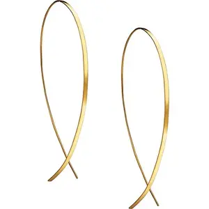 Lana Jewelry 14k Gold Upside Down Hoop Earrings - Yellow Gold