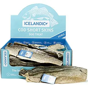 ICELANDIC+ 8 To 10 Inch Cod Short Skins 36-pack Dog Treats - Multicolored