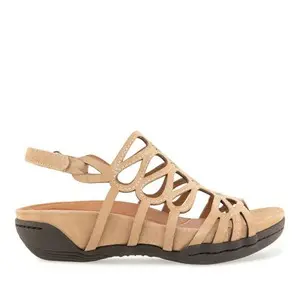Jambu Miriam Strappy Leather Sandals - Apricot