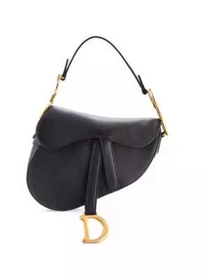 Dior Saddle Handbag Leather Mini Shoulder Bag - Black