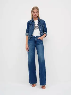 REFORMATION Cierra Denim Jacket - Blue