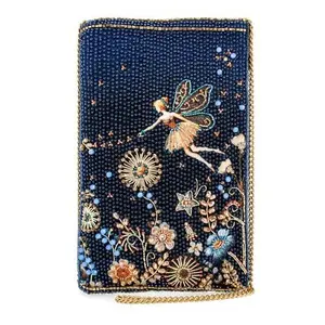 MARY FRANCES ACCESSORIES Fairy Dust Crossbody Phone Bag - Blue
