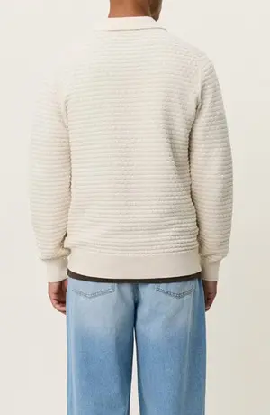 LES DEUX Billy Weave Long Sleeve Polo